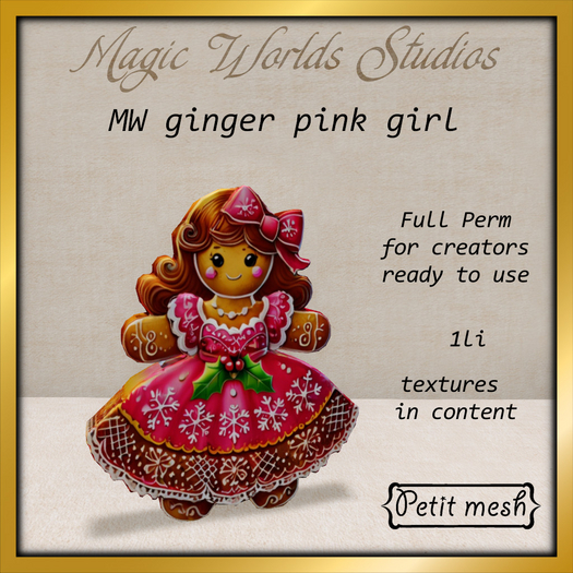 Second Life Marketplace Mw Ginger Pink Girl